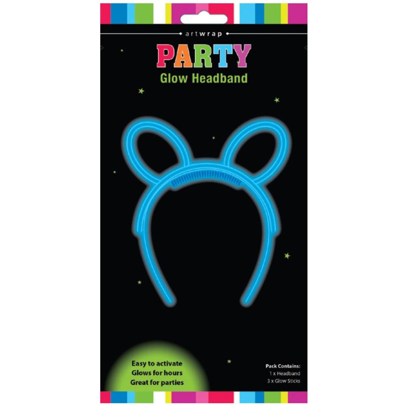 Gifts Greetings IG Design Party Glow - Headband 1pk Blue