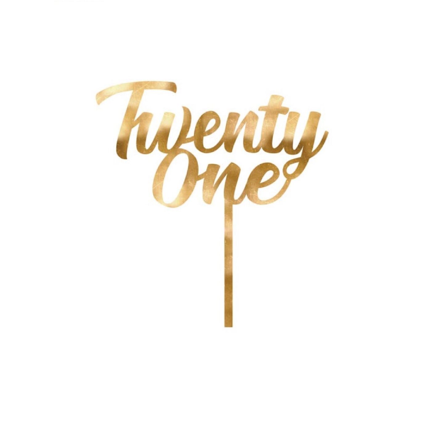 Gifts Greetings IG Design Party Acrylic Cake Topper - Twenty One Gold