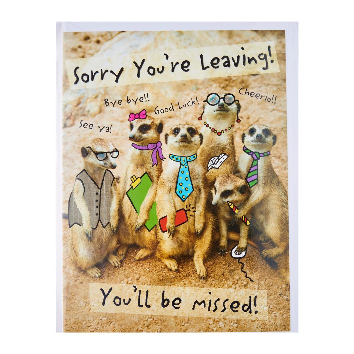 Gifts Greetings Piccadilly Farewell Card - Sorry You're Leaving! You'll ...