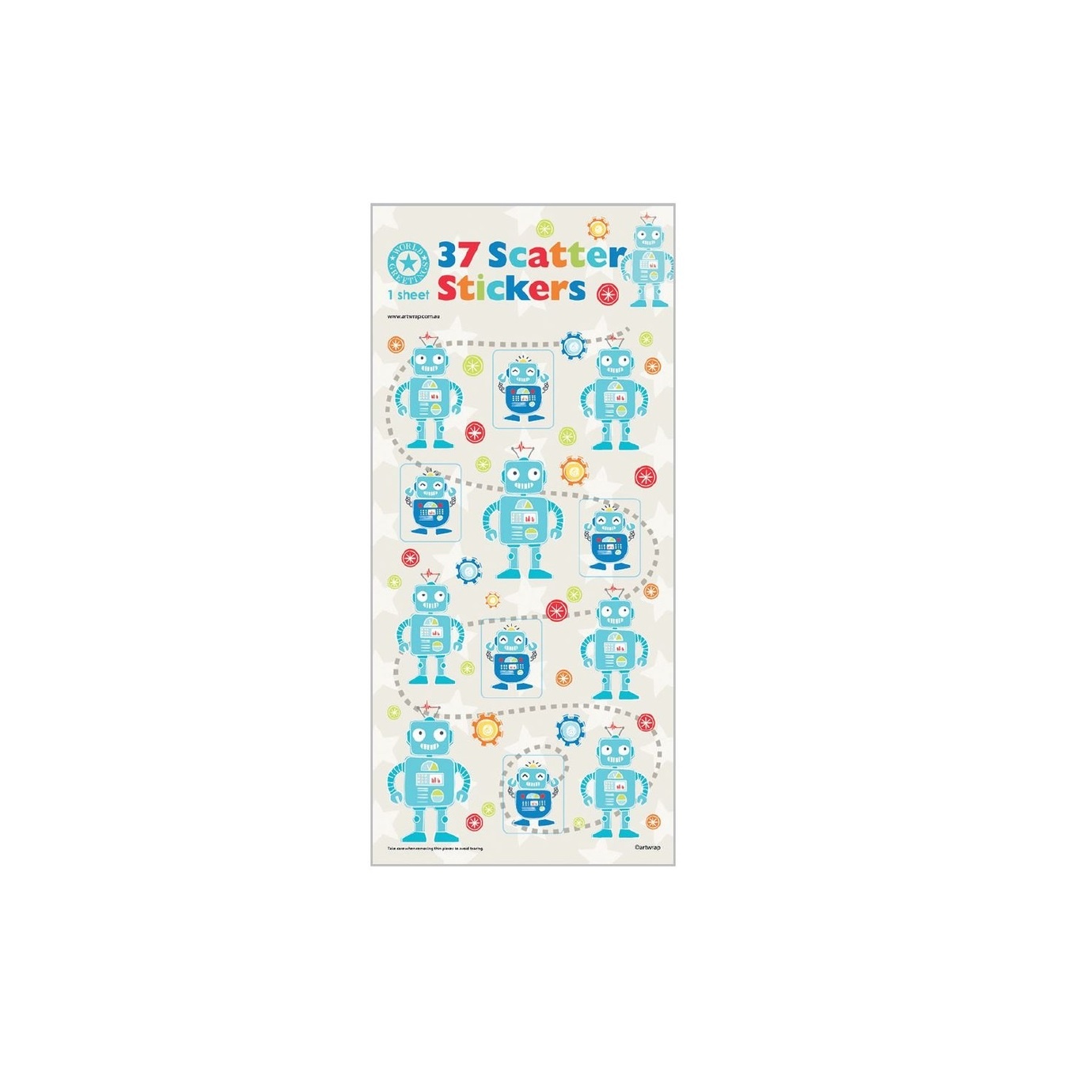 Gifts Greetings Artwrap Party Scatter Stickers - Robot