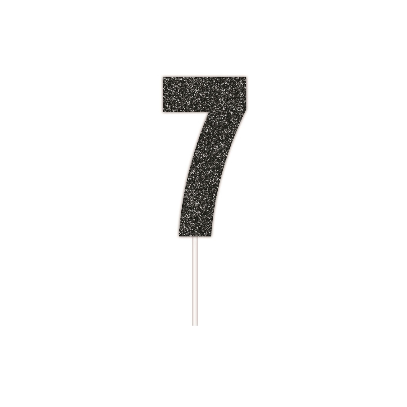Gifts Greetings Artwrap Black Party Cake Toppers - Number 7